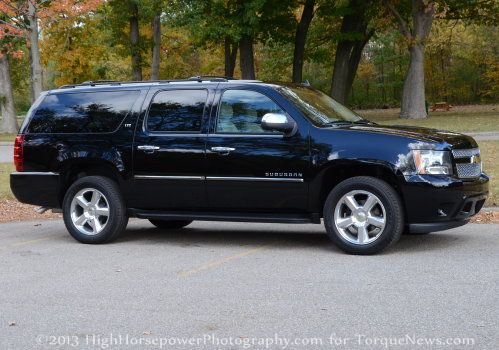 The side profile of the 2013 Chevrolet Suburban LTZ | Torque News